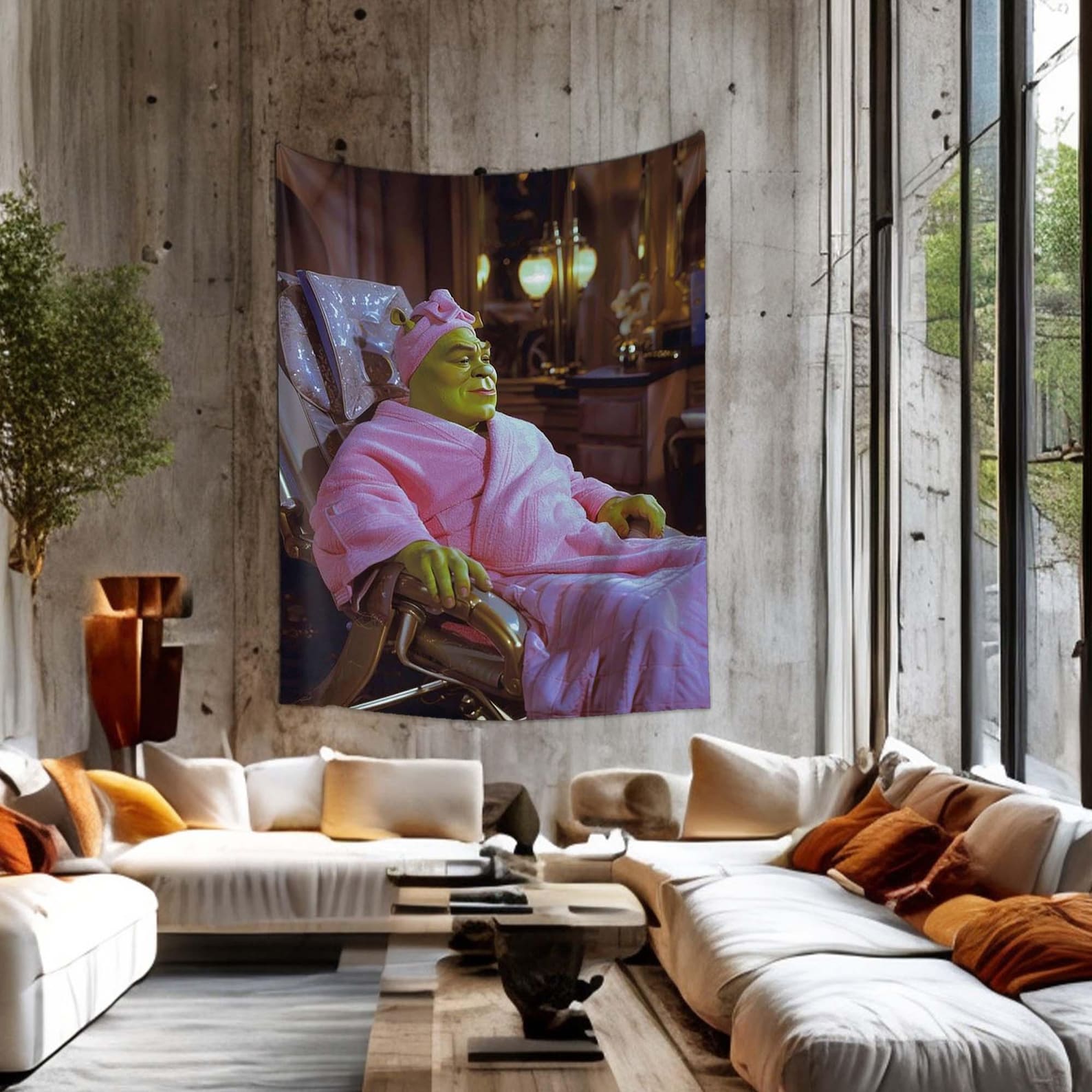 SHREK TAPESTRY, Wall Decor Hangings, Printed Wall Decor, Collage Dorm ...