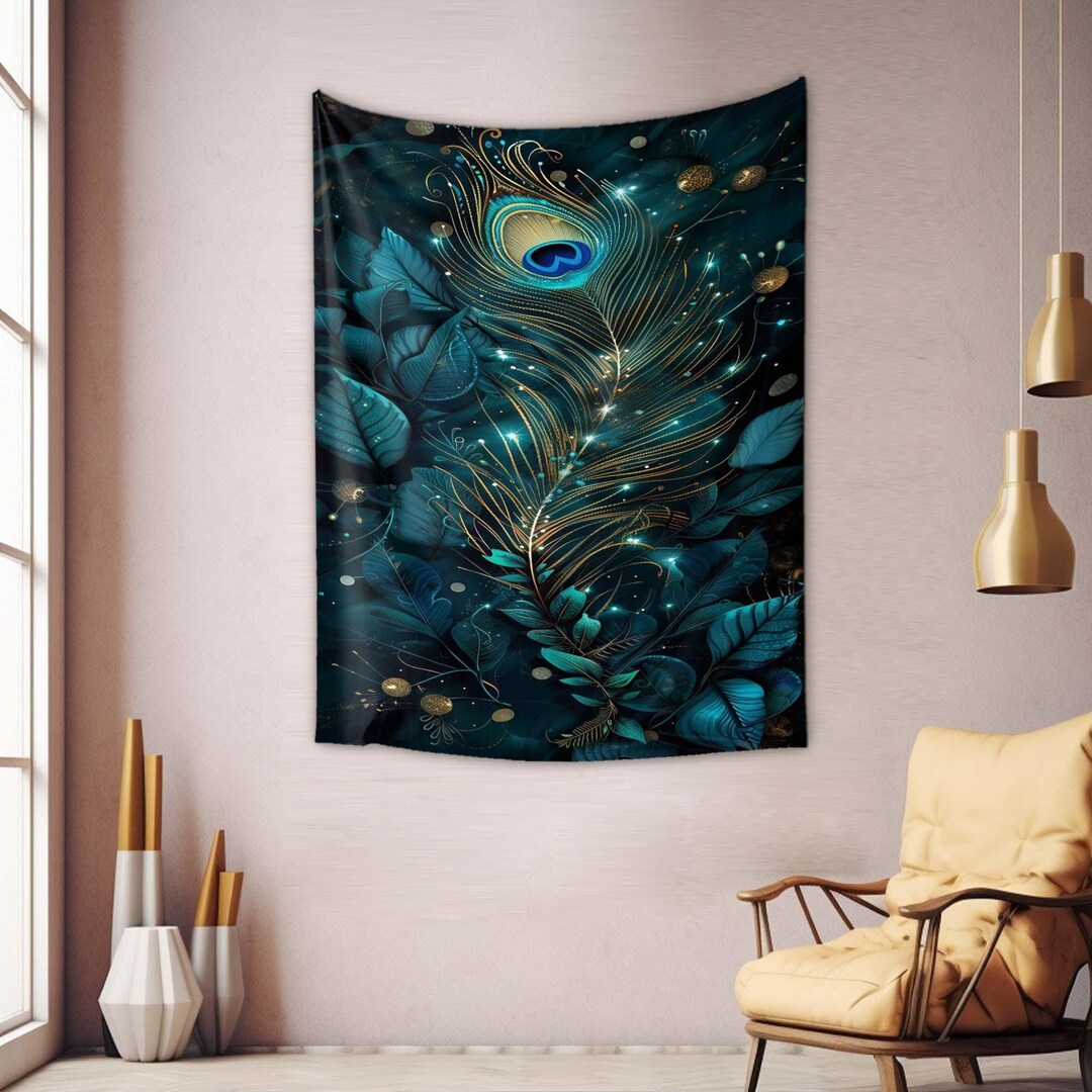 Floral Tapestry, Turquoise Tapestry, Wall Decor Art Tapestry Hangings ...