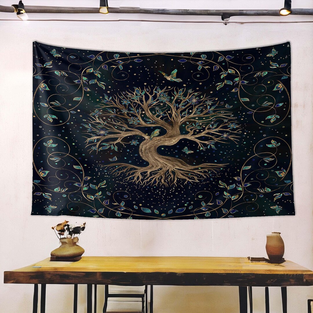 Tree of Life Tapestry, Wall Hanging Decor, Celtic Style Tree of Wall ...