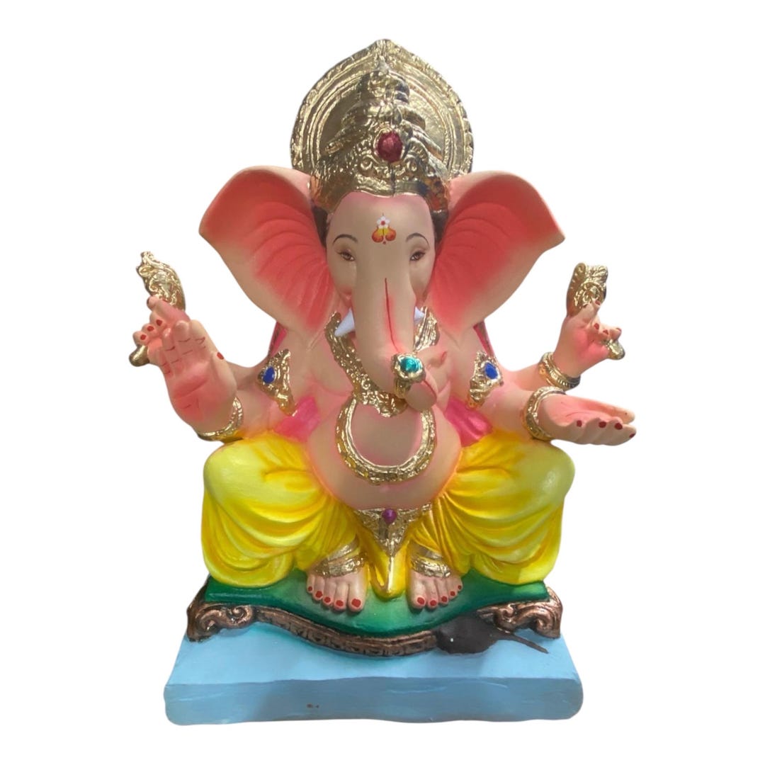 Paper Mache Ganesh Idol: 17 Inch Eco-friendly Hindu Statue - Etsy