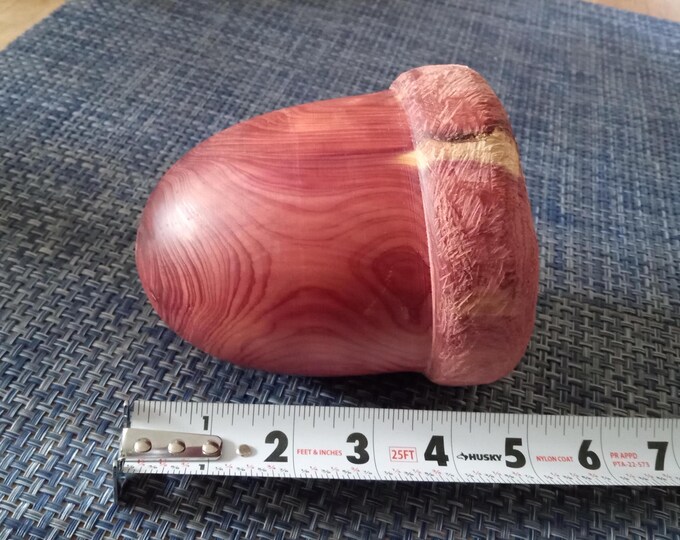 Large Lathe Turned Cedar Acorn From Reclaimed Cedar Wood - Etsy