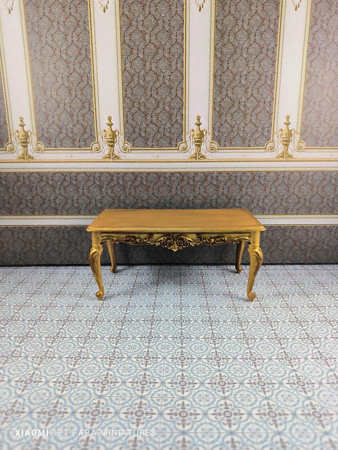 Victorian Stately Dining Table for Dollhouse, 1/12 Scale Miniature - Etsy