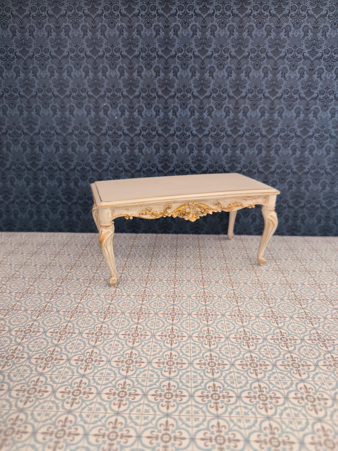 Victorian Stately Dining Table for Dollhouse, 1/12 Scale Miniature - Etsy