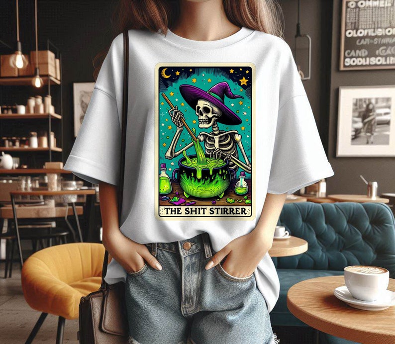 Skeleton Witch PNG, the Shit Stirred PNG, Sarcastic Skeleton Witchy Png ...