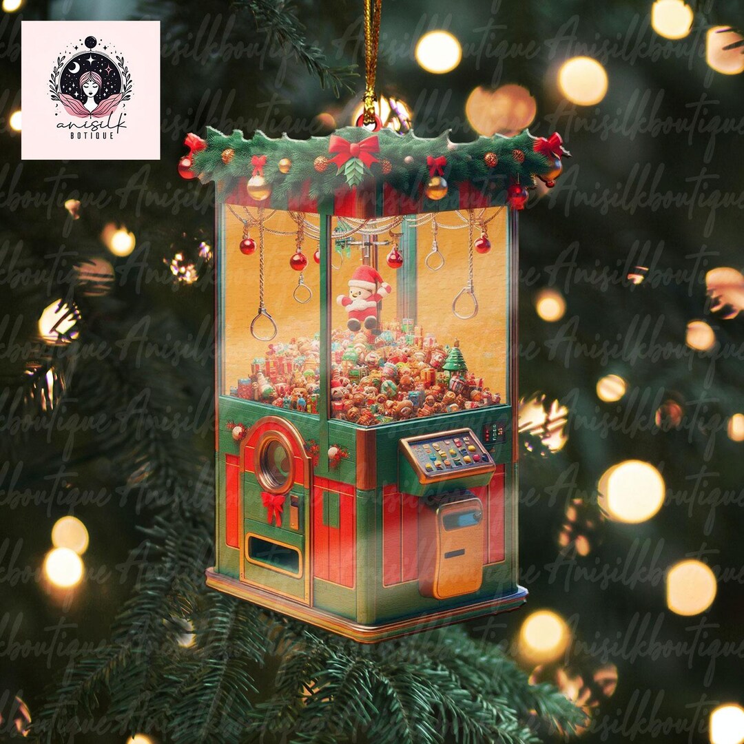2D Flat Christmas Claw Machine Ornament, Christmas Decor, Nostalgic ...