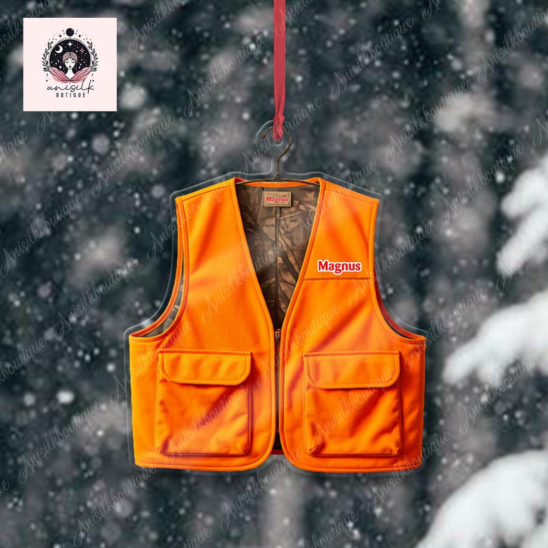 Deer Hunting Vest 2D FLAT Ornament Decor, Deer Hunter Gift, Hunter ...