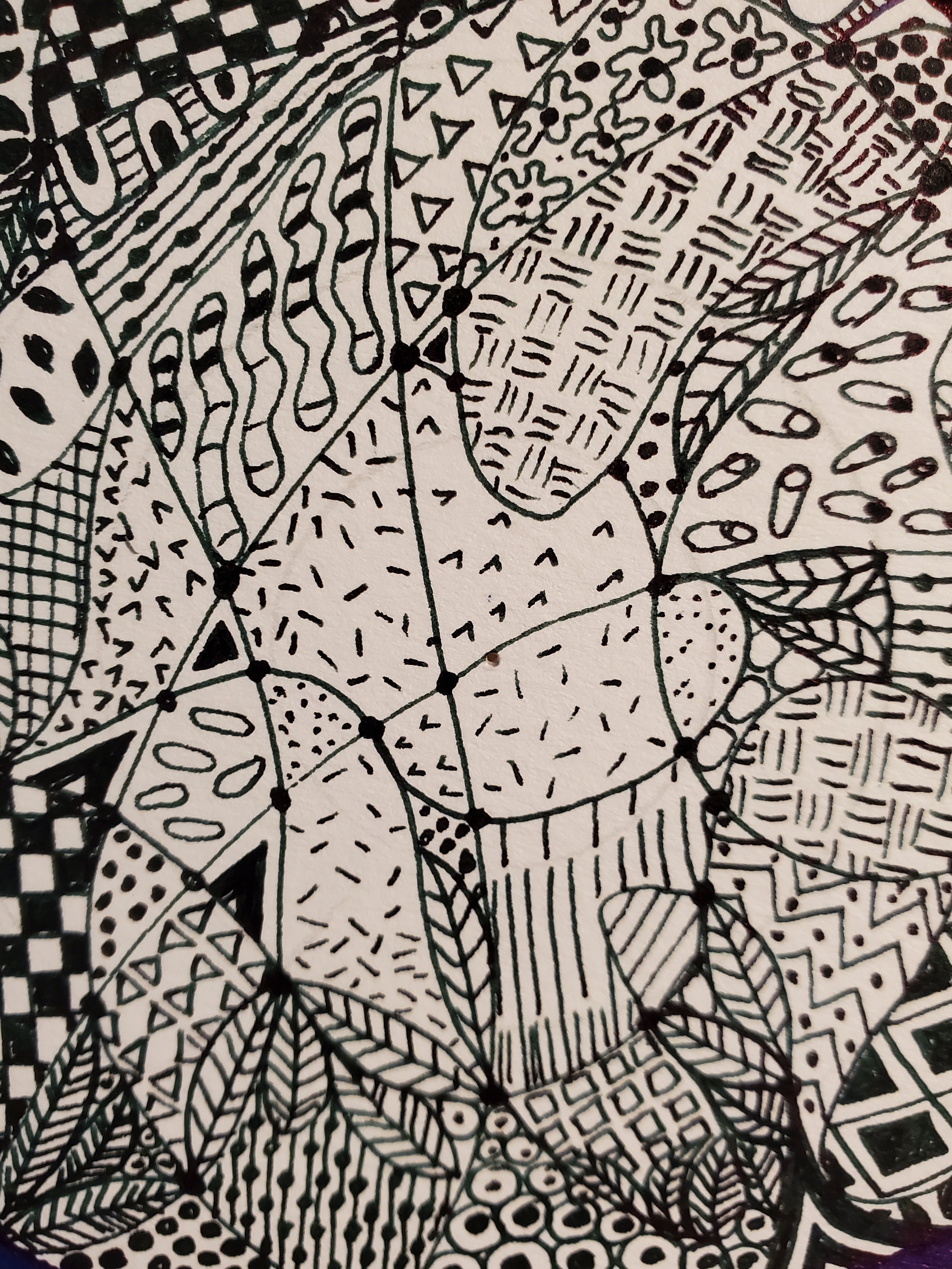 Sunflower, an Inkling. Pen and Ink Drawing. Sparkly Vibrant Ink Circle ...