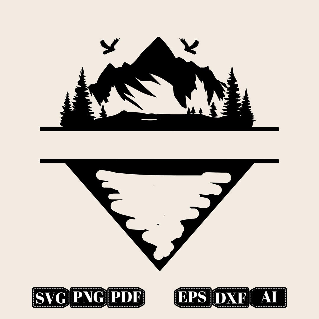 Mountain Landscape Svg, Creek Svg, Scenic Nature Svg, River Scene Svg ...