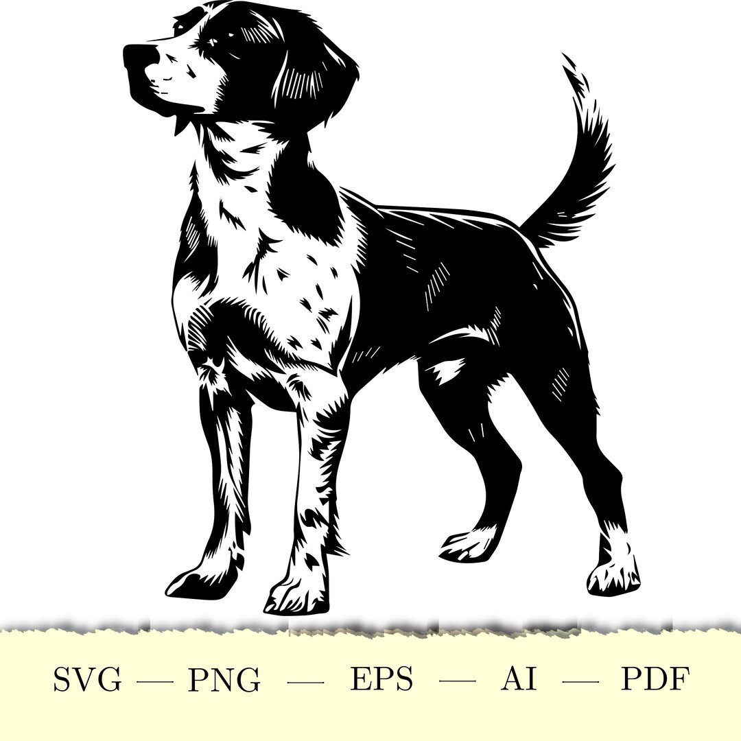 Brittany SVG Vector Eps Png Svg Ai Screen Silhouette Unique Brittany ...