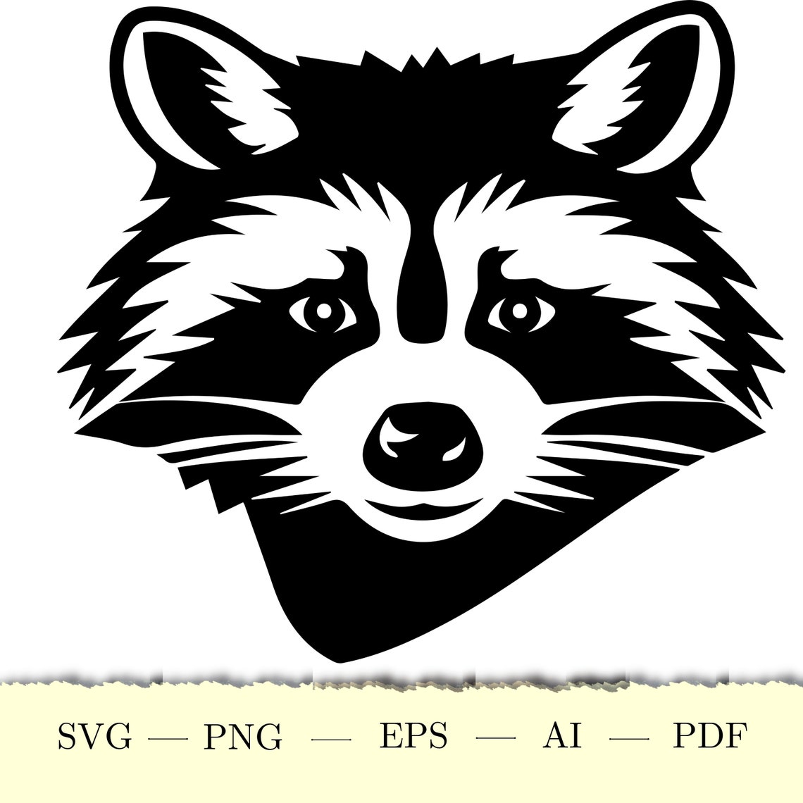 Raccoon SVG Vector Eps Png Svg Ai Cute Raccoon Svg Silhouette Raccoon ...