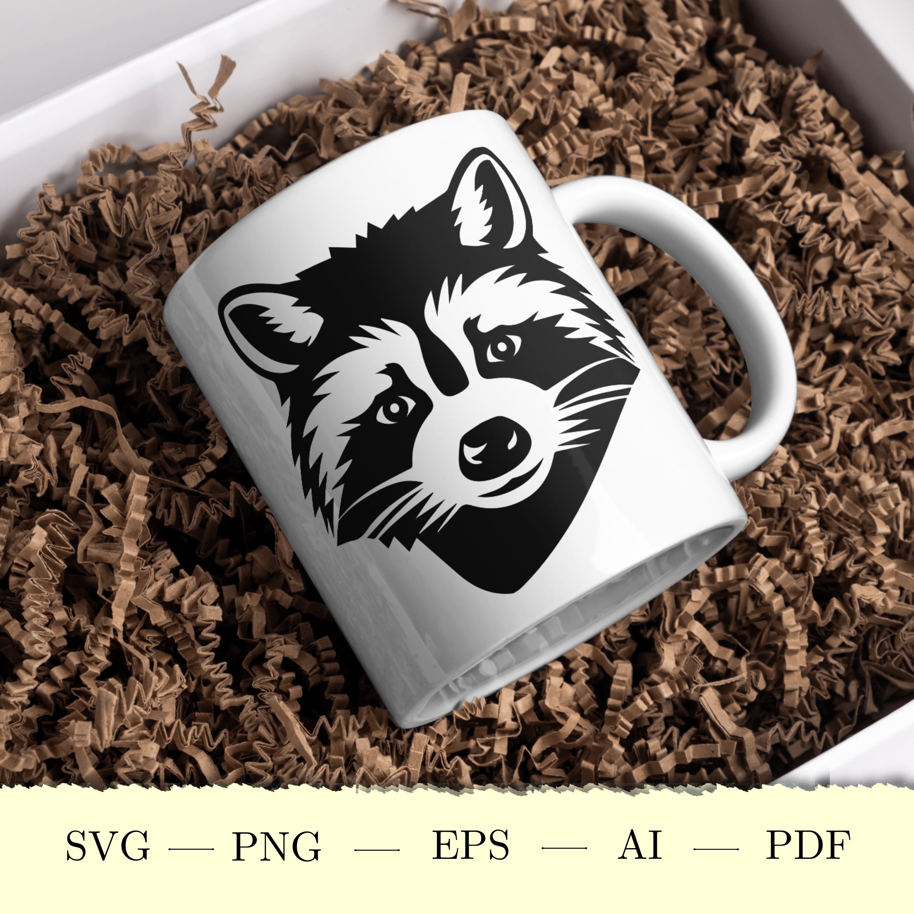 Raccoon SVG Vector Eps Png Svg Ai Cute Raccoon Svg Silhouette Raccoon ...