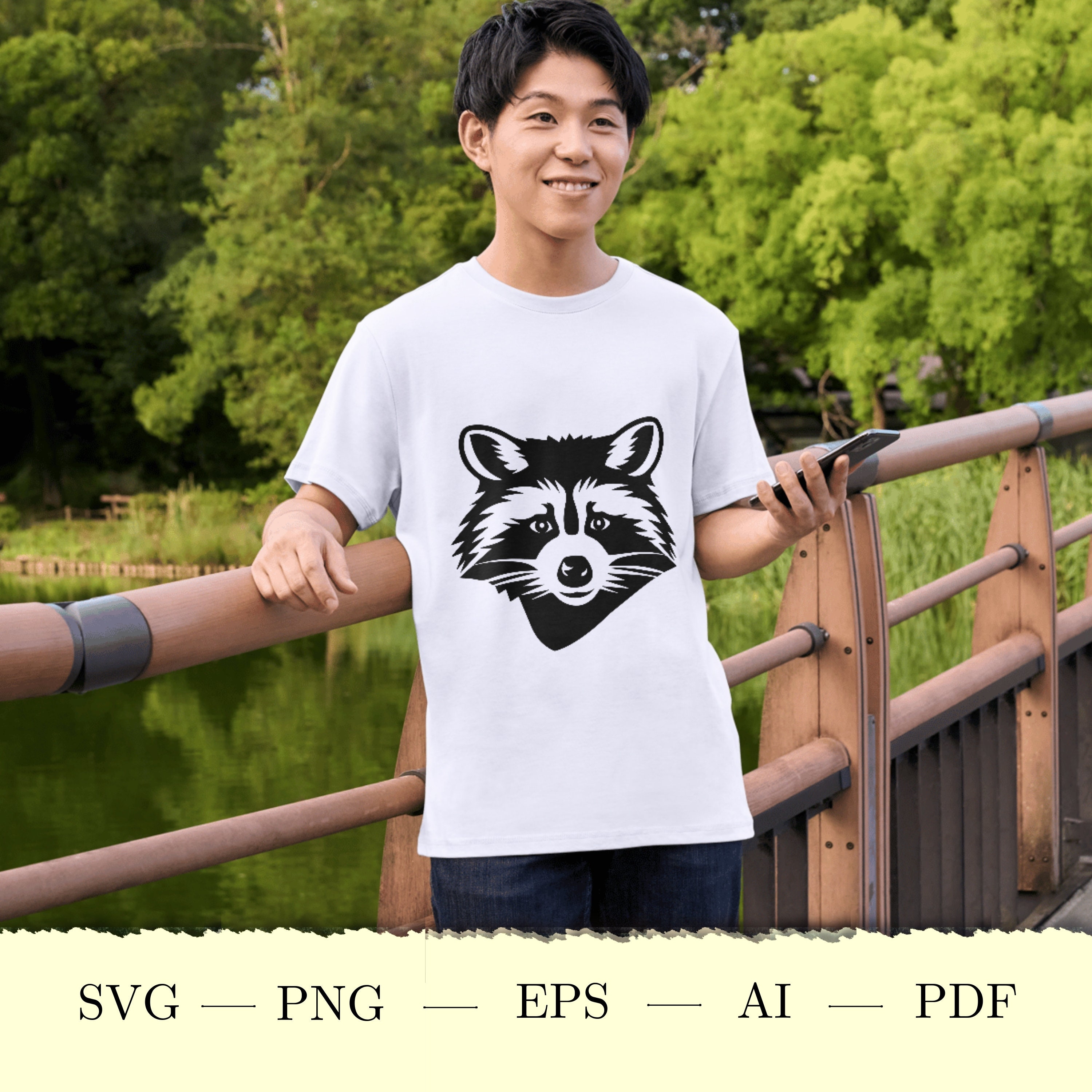 Raccoon SVG Vector Eps Png Svg Ai Cute Raccoon Svg Silhouette Raccoon ...