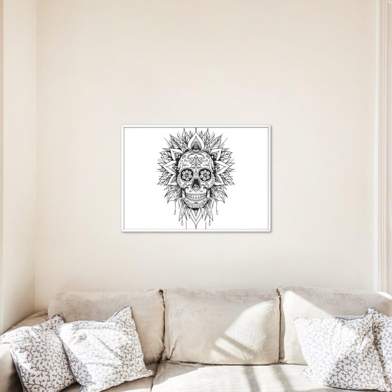 Mandala Skull Svg Mini Horror Svg, Png, Ai, Eps, Pdf, Dxf Halloween ...