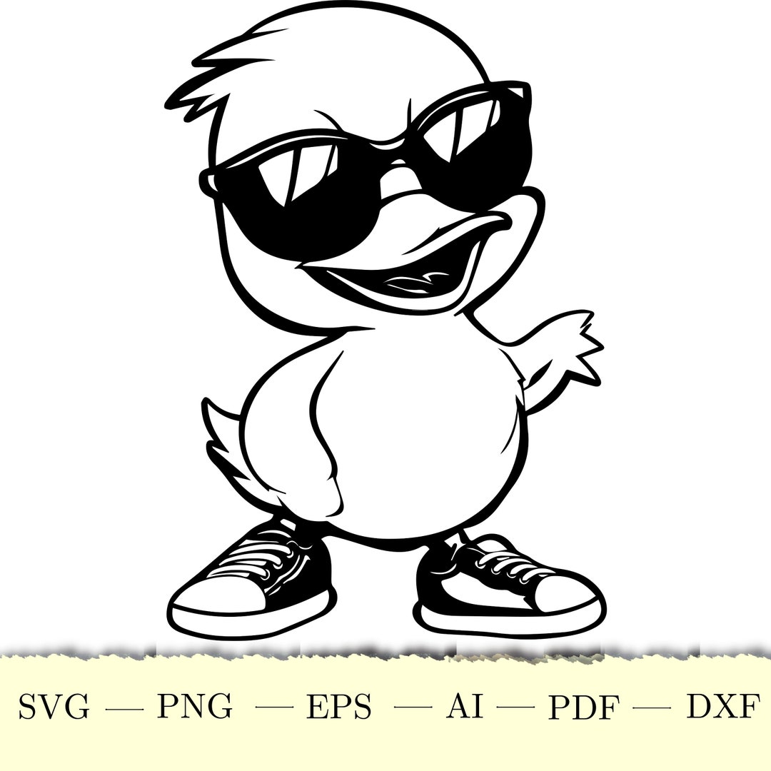Duck SVG Duck Vector Animal Svg Silhouette Svg Ai Dxf Silhouette Files ...