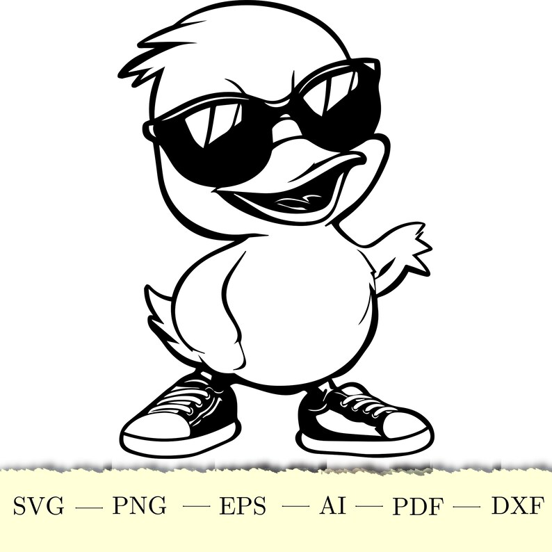 Duck SVG Duck Vector Animal Svg Silhouette Svg Ai Dxf Silhouette Files ...
