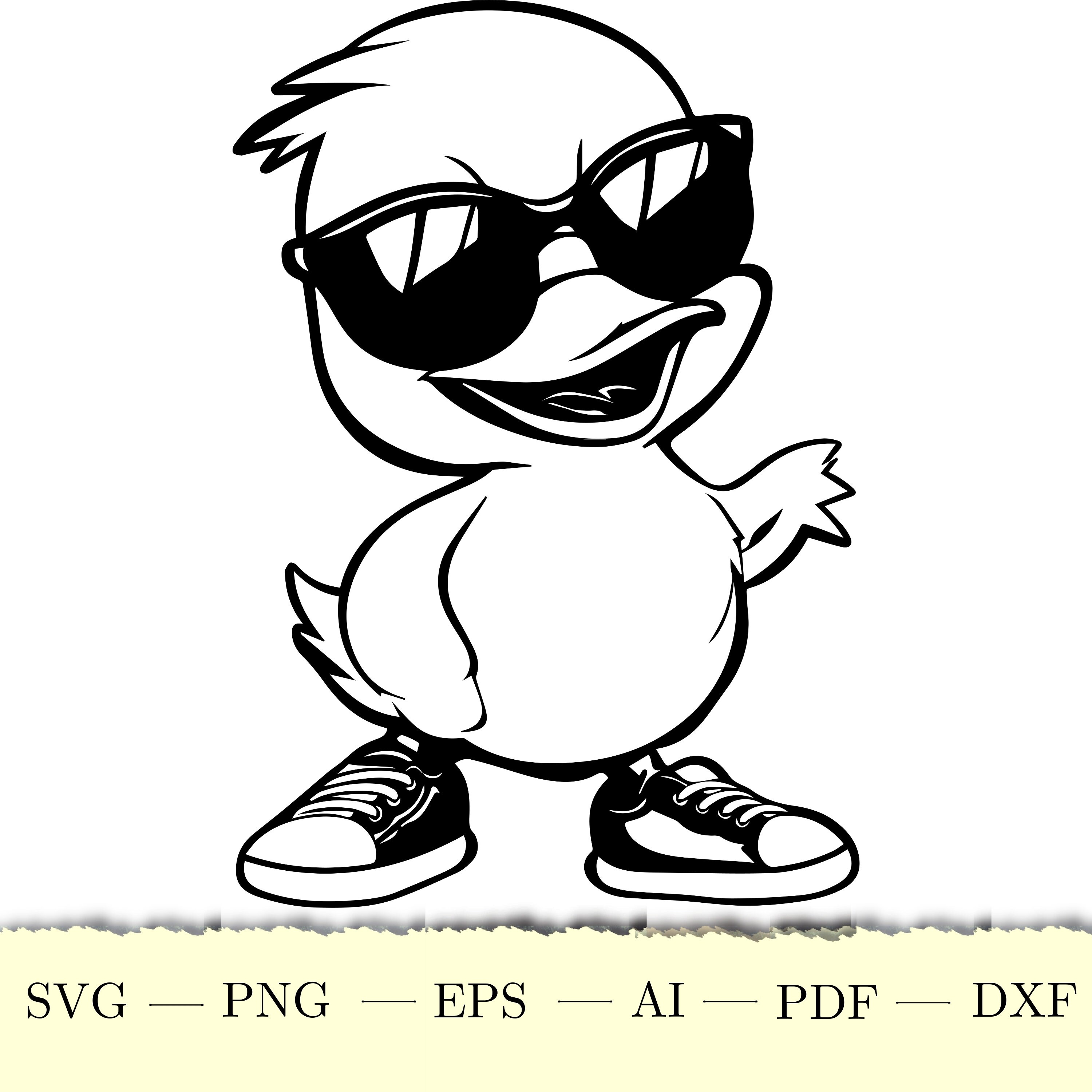 Duck SVG Duck Vector Animal Svg Silhouette Svg Ai Dxf Silhouette Files ...