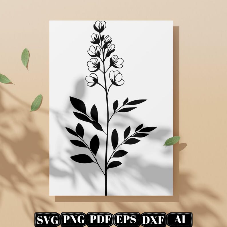 Acacia Svg, Png, Ai, Eps, Pdf, Dxf Digital File Floral Vector Design ...