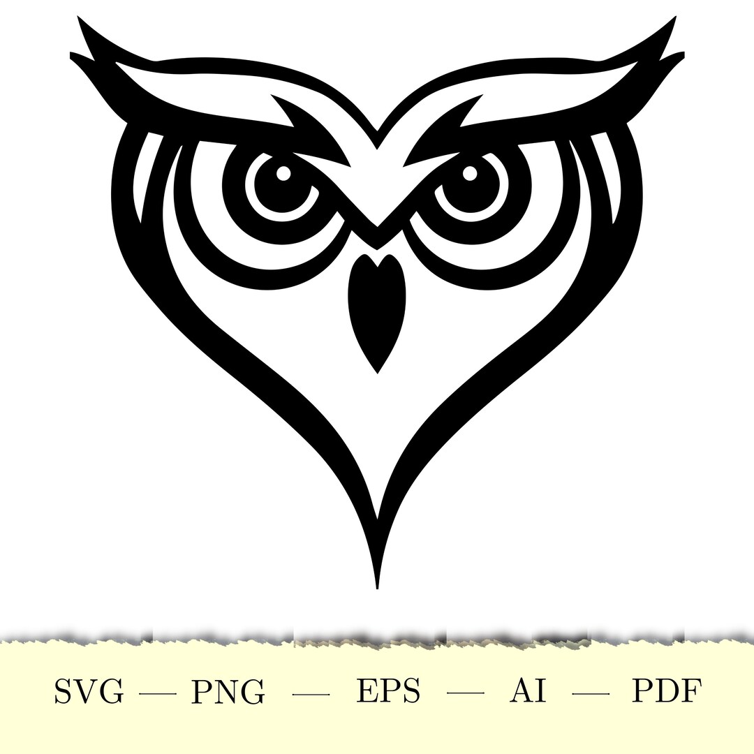 Owl SVG Vector Eps Png Svg Ai Screen Silhouette Unique Owl Design ...