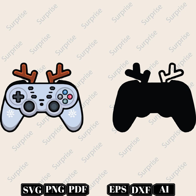 Game Controller SVG Bundle Christmas Game Controller SVG Gamer Holiday ...