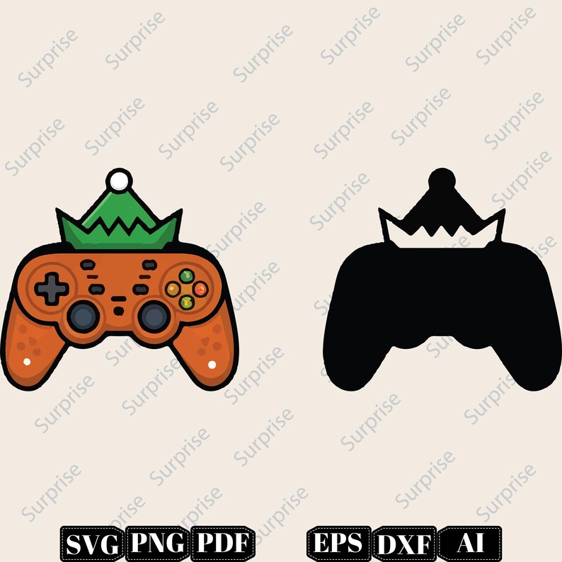 Game Controller SVG Bundle Christmas Game Controller SVG Gamer Holiday ...