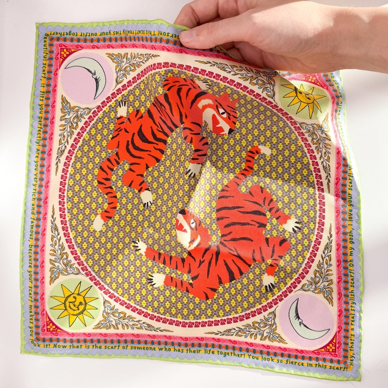 Terrific Tiger Silk Scarf - Etsy