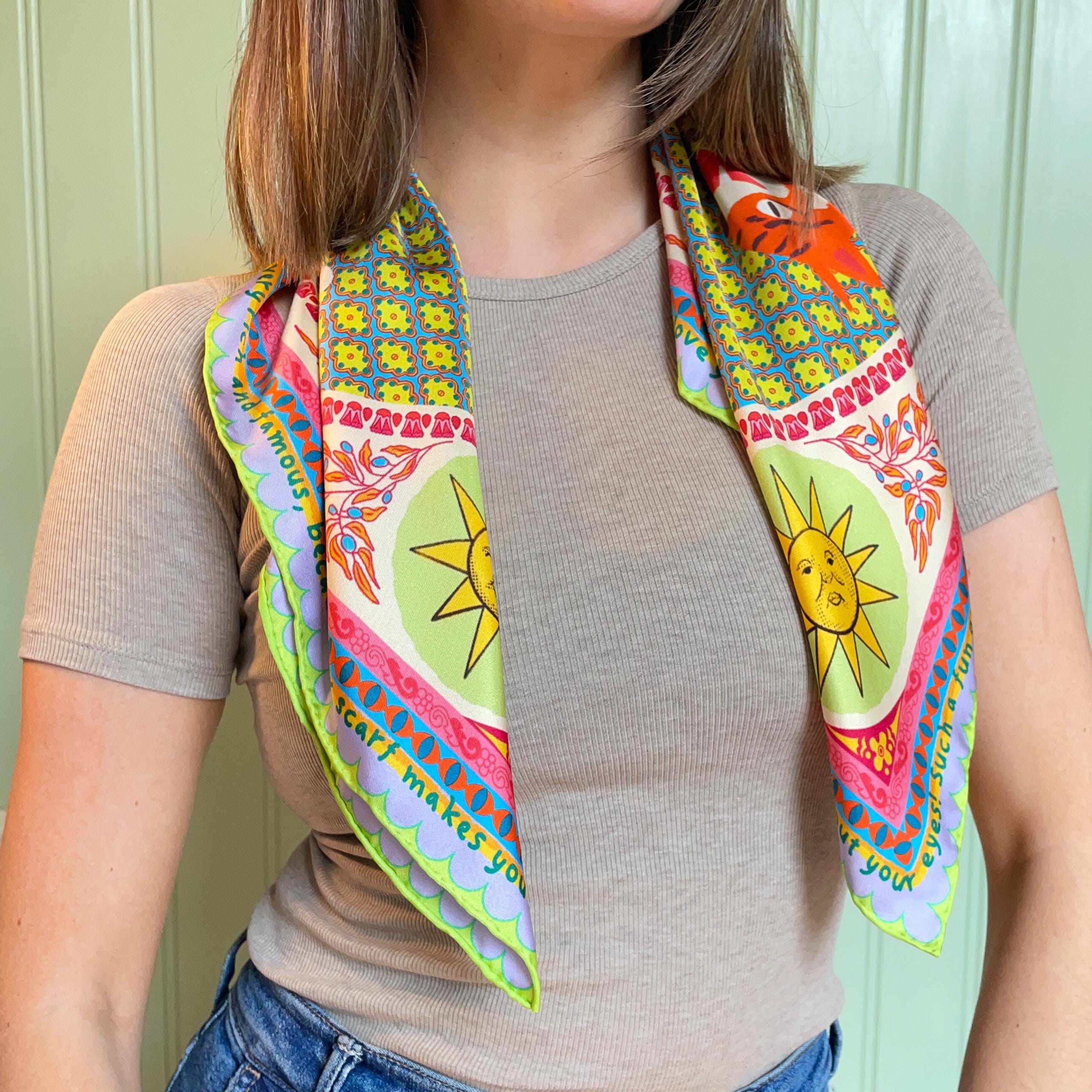 Terrific Tiger Silk Scarf - Etsy