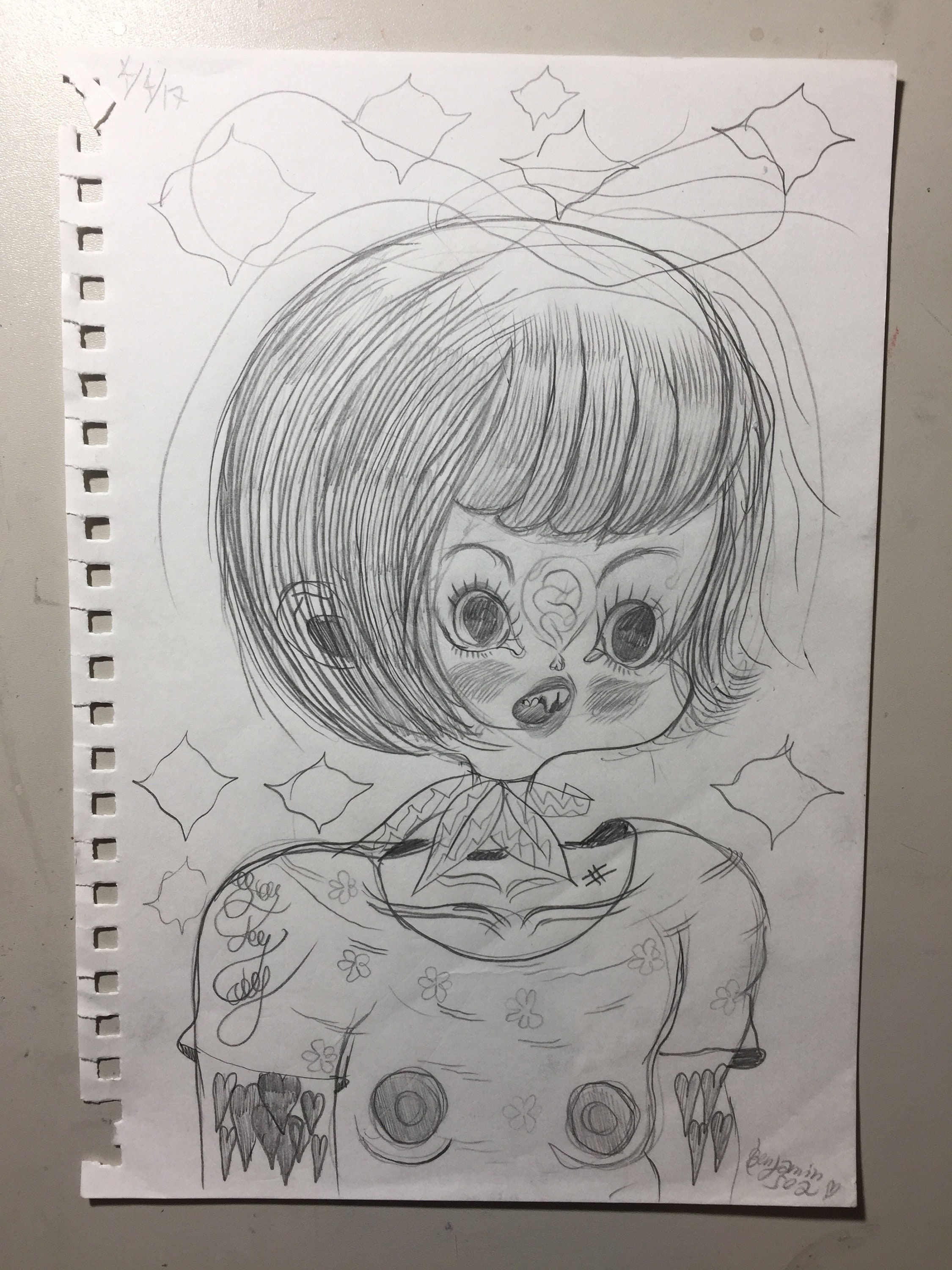 Shocke-awe Original Pencil Drawing on Paper - Etsy