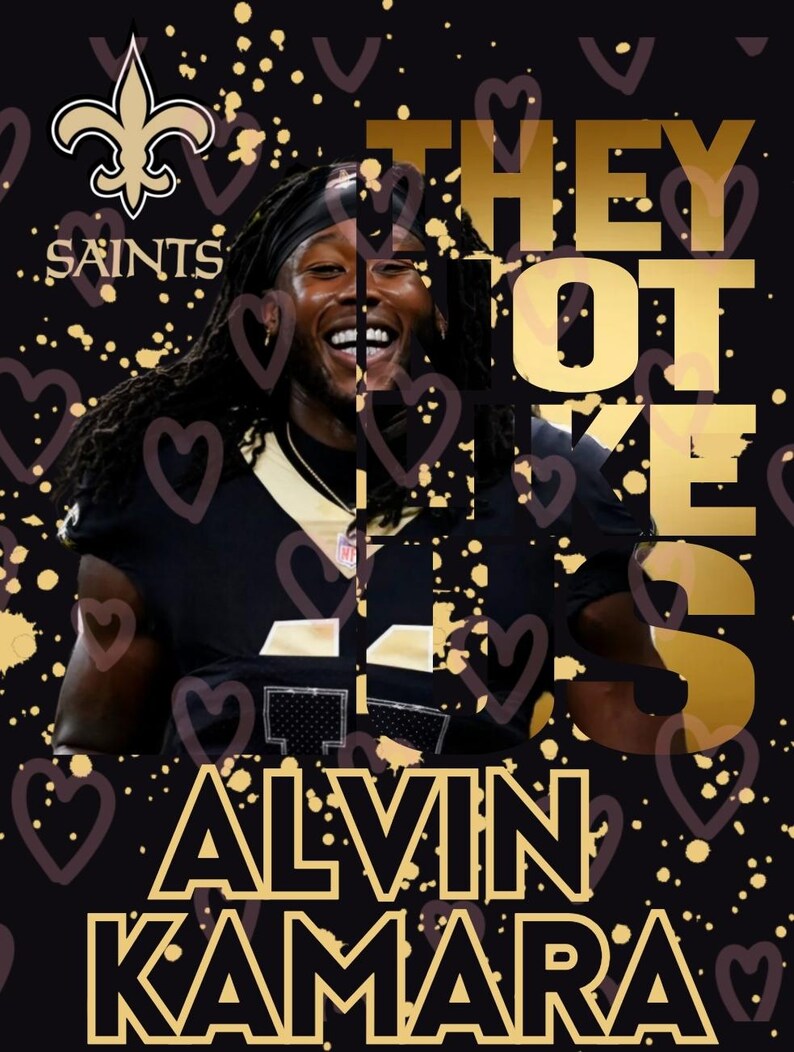 Alvin Kamara Saints PNG Image: 4-pack Combo (digital Download) - Etsy
