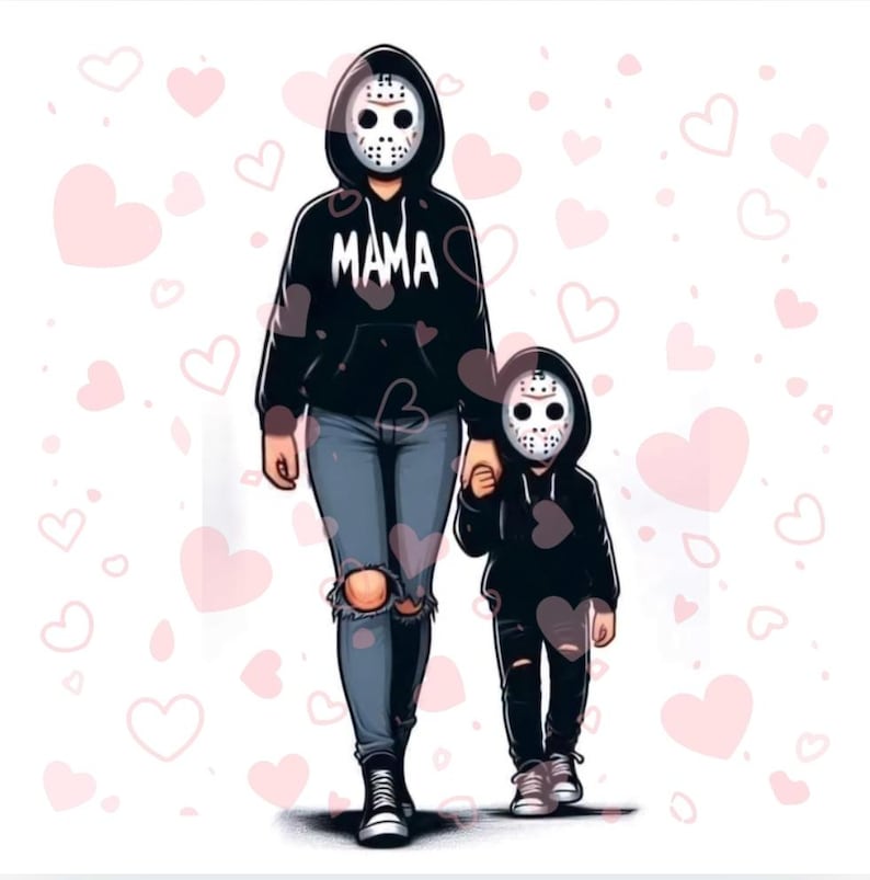 Mama Jason With Kids, Halloween Images! - Etsy