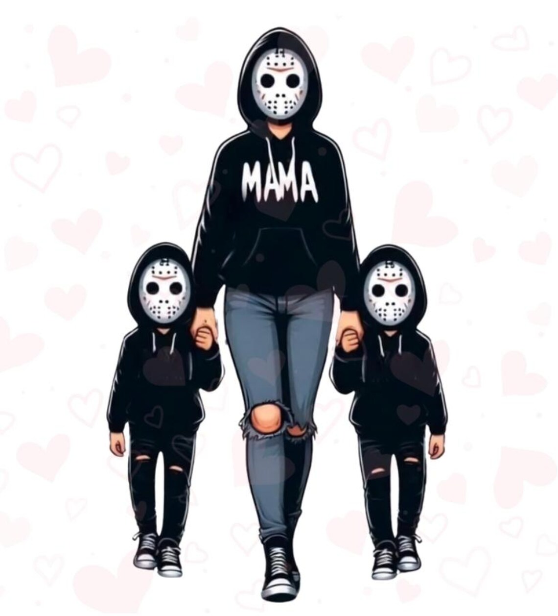 Mama Jason With Kids, Halloween Images! - Etsy