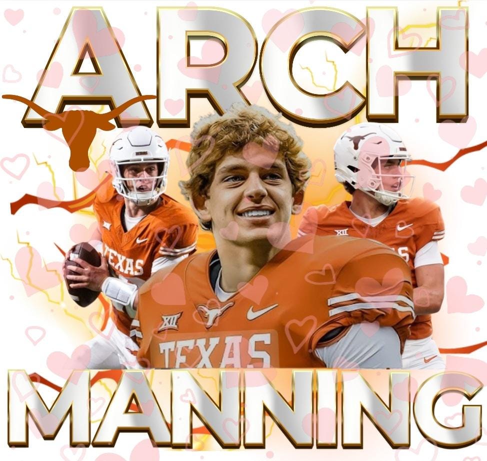 Arch Manning Texas Longhorn Digital Print!! - Etsy