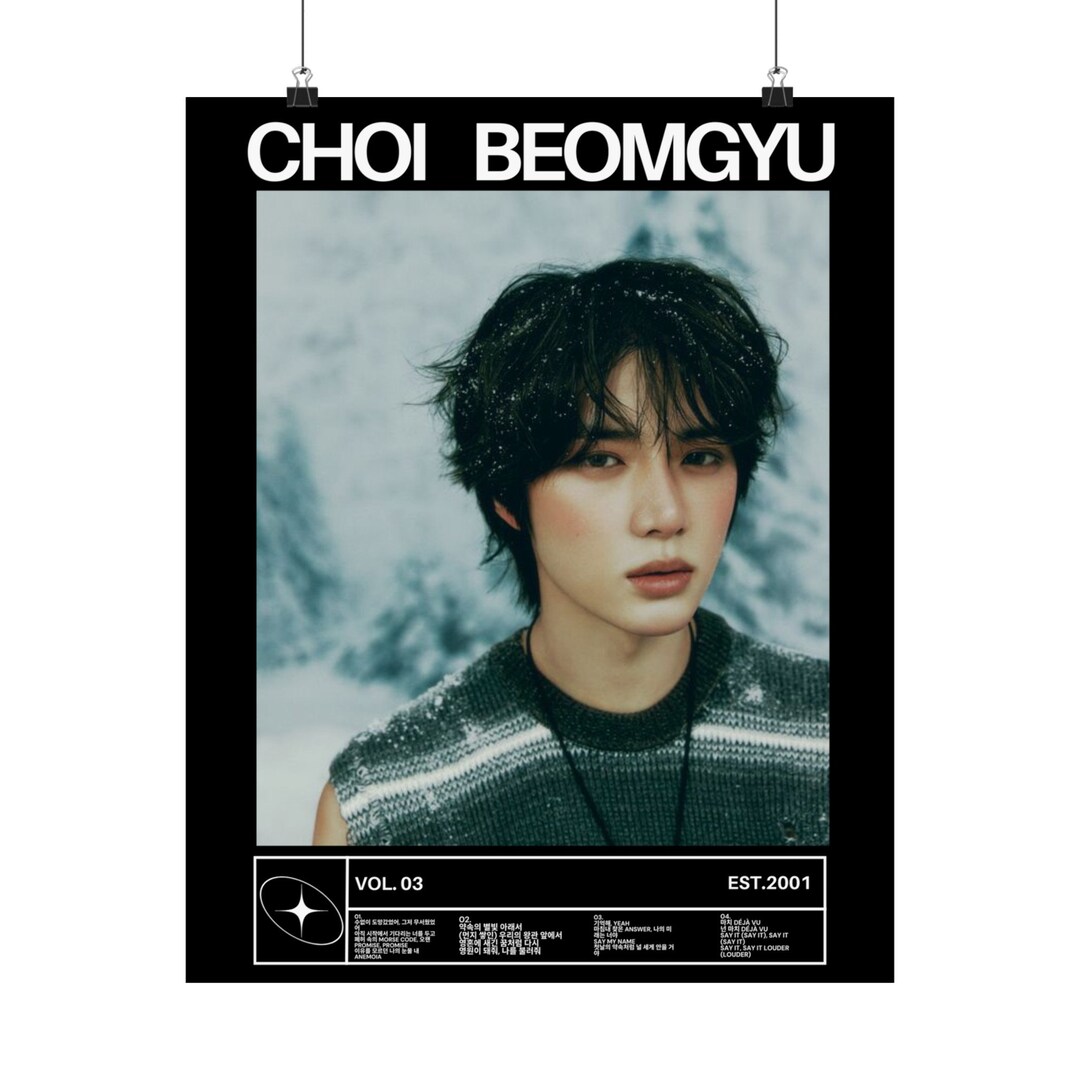 TXT Beomgyu Poster - Etsy