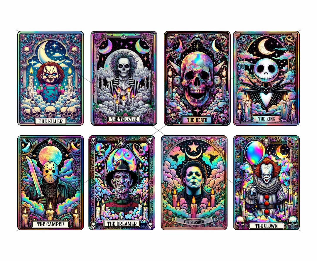 Tarot Card Png Bundle, Horror Tarot Card Png, Halloween Tarot Card Png ...