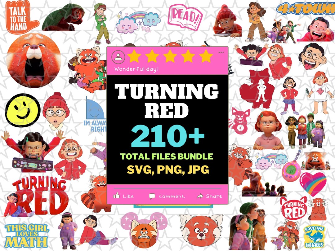 Turning Red Svg Bundle, Red Panda Svg, Svg for Cricut, Clipart, Red ...