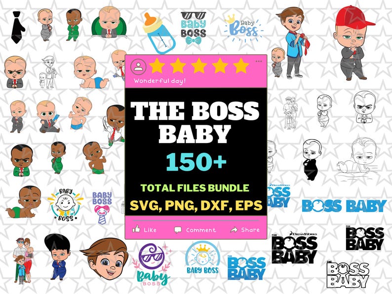 Boss Baby Svg Clipart, Boss Baby Digtal Paper, Boss Baby Girl Birthday ...