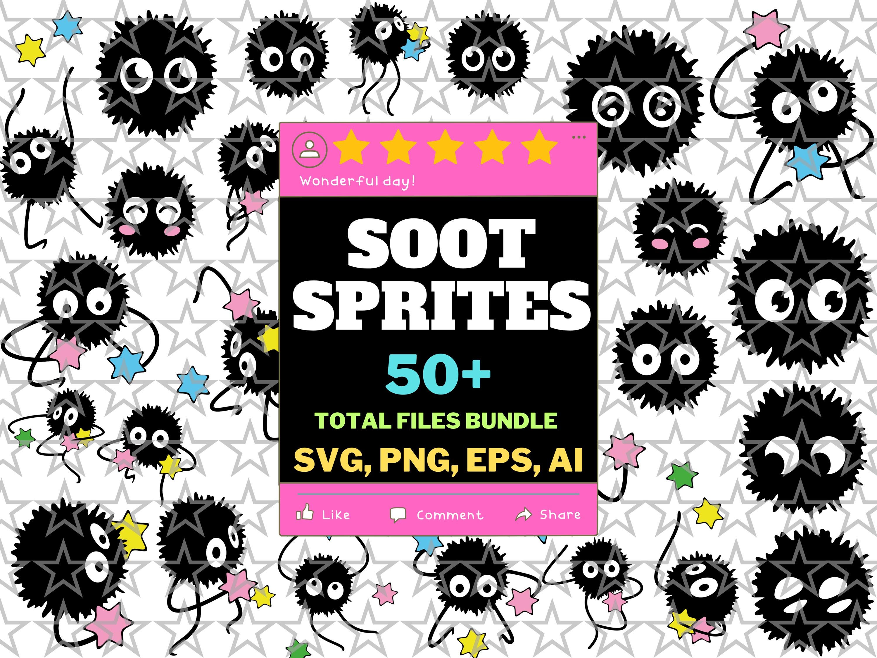 MEGA Sprites SVG Bundle, Soot Anime Svg, Soot Svg, Png, Cut Files for ...