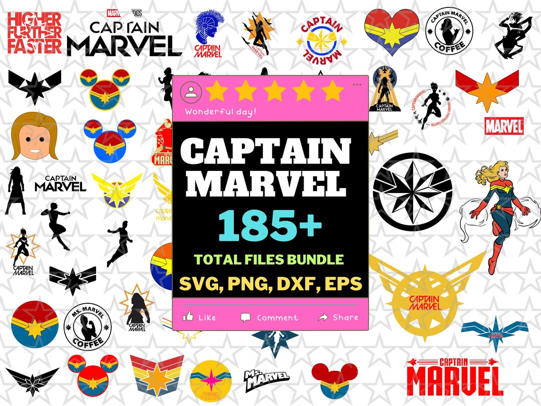 185 Captain Marval Svg Bundle Layered Item, Silhouette, Cricut, Clipart ...
