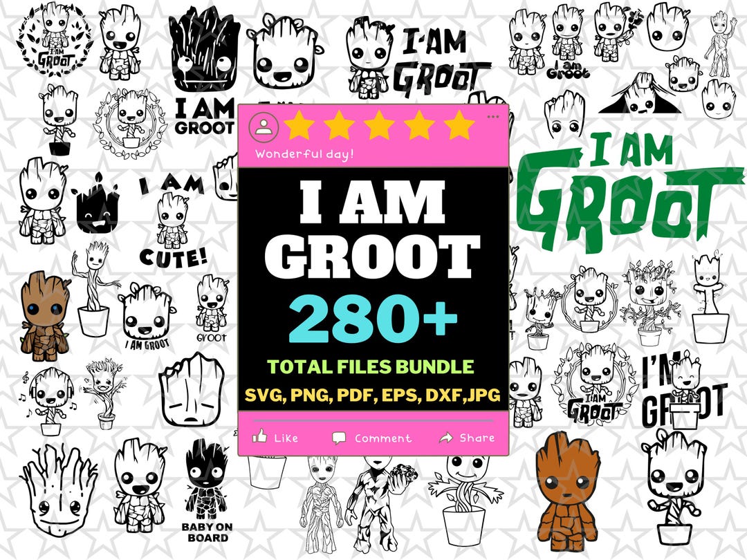 Groot Svg Bundle, Baby Groot Svg for Cricut, Groot Png, I Am Groot Svg ...