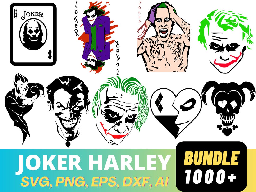 MEGA Joker SVG Bundle, Suicide Squad Svg, Suicide Squad Png, Harley ...