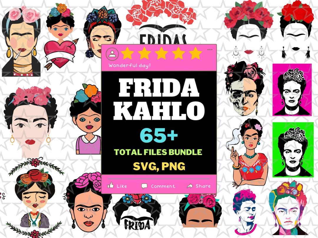 Frida Kahlo Svg Bundle, Frida Kahlo Svg Files, Frida Kahlo Svg Birthday ...