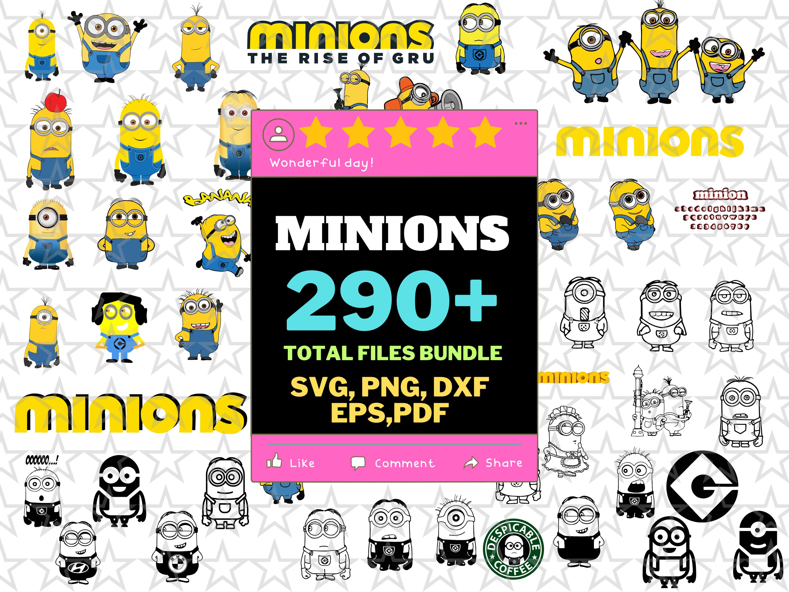 Minions Svg, Minions Bundle, Minions Clipart, Minions Png, Kevin Svg, Stuart Svg, Gru Svg ...
