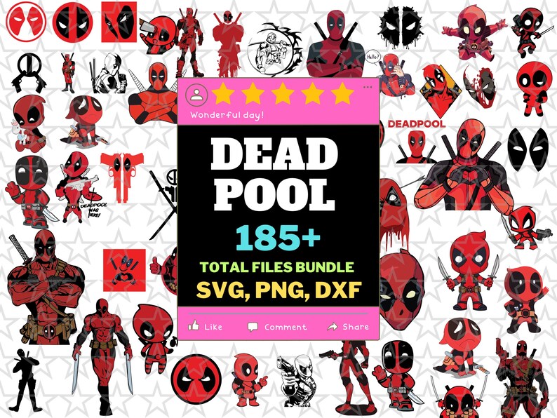 185deadpool Svg Bundle, Deadpool Png, Superhero Svg, Baby Dead Svg ...