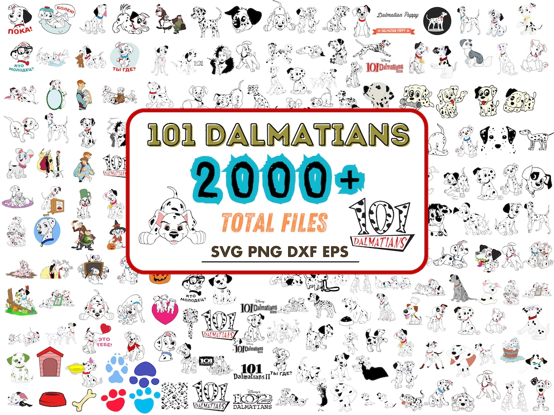2000MEGA Dalmatians Bundle SVG, Baby Dog Dalmatians Cricut Cut File ...