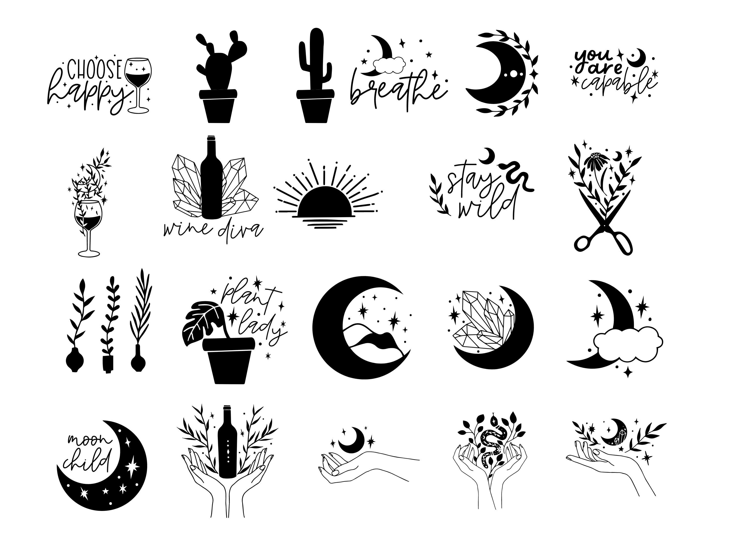 125+ Boho SVG Bundle, Boho Style Svg, Mystical Svg, Rainbow Svg, Sun ...