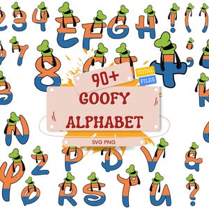 Goofy Font SVG PNG - Cartoon Alphabet Letters | Digital Download ...