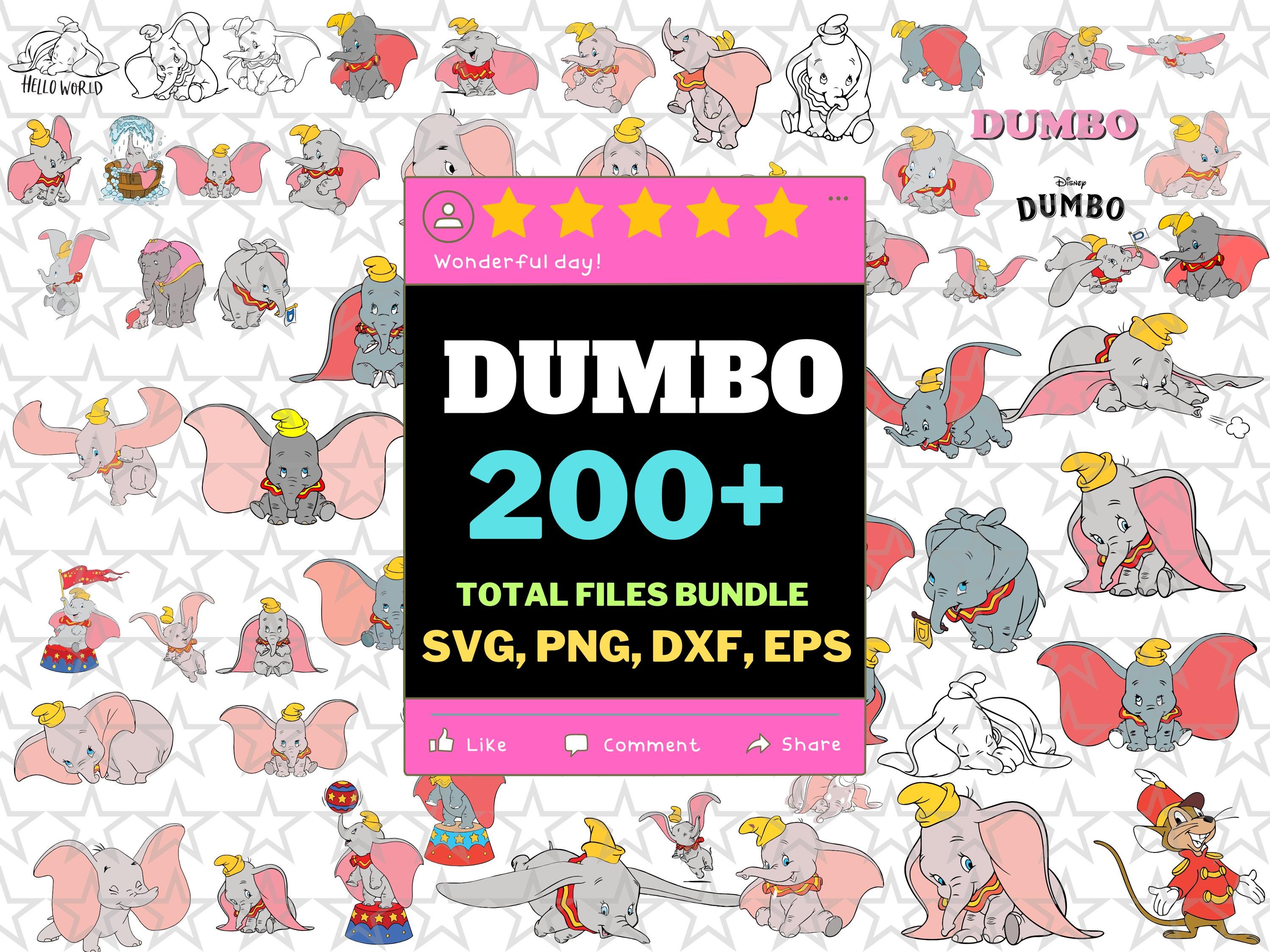 Dumbo Layered SVG, Dumbo PNG, Dumbo SVG, Dumbo Clipart for Cricut ...