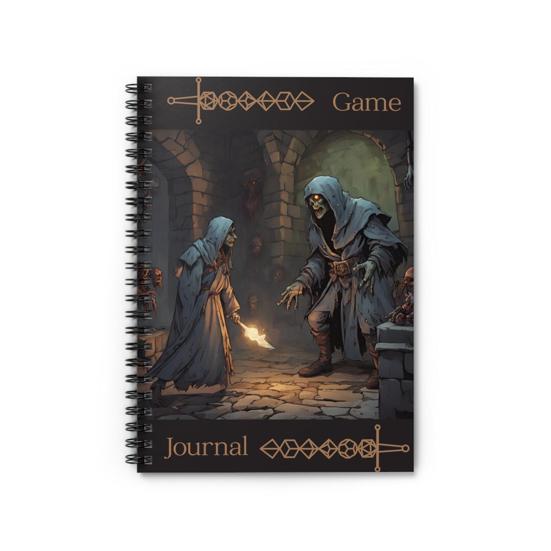 Dungeon Zombies Spiral Lined Notebook, Dungeons & Dragons Game Journal ...