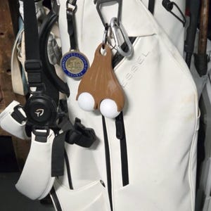 Golf Ball Sac Holder. 3D Printed Realistic Golf Ball Holder Sac. Father ...