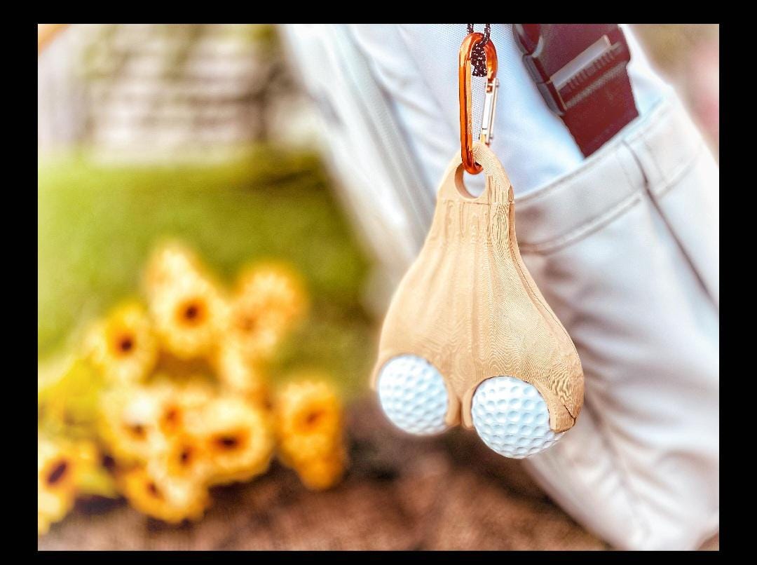 Golf Ball Sac Holder. 3D Printed Realistic Golf Ball Holder Sac. Father ...