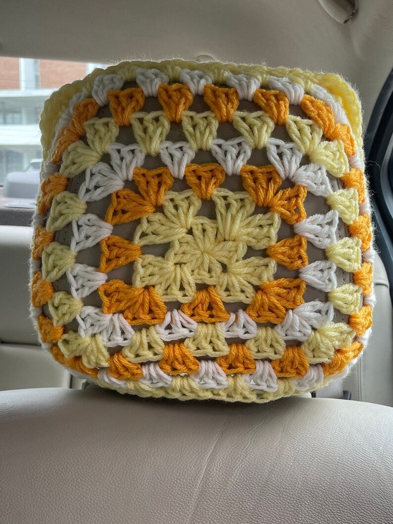 2 Crochet Car Headrest - Etsy